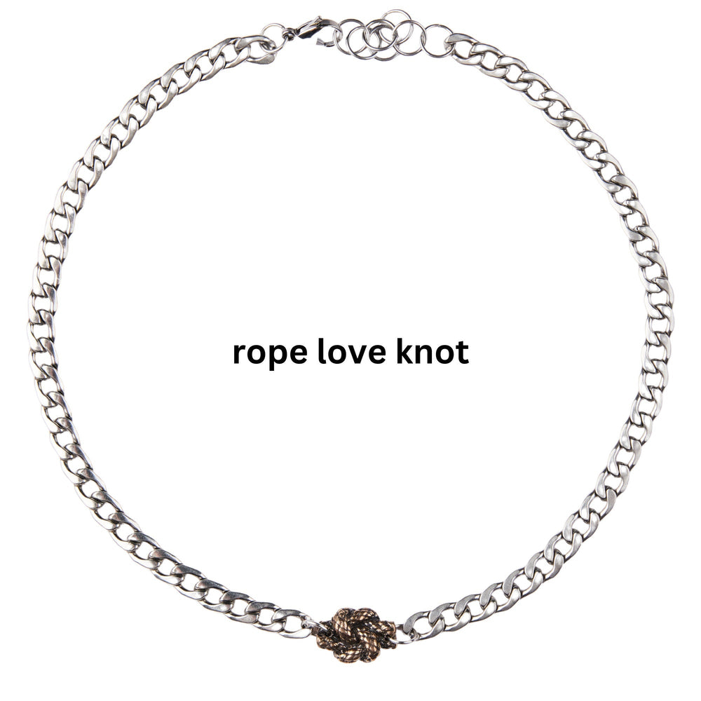 Bronze Rope Knot on Stainless Chain | 8th Anniversary – Steel Toe Studios