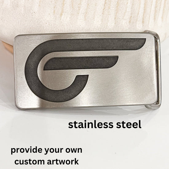 Custom Logo Belt Buckle – Steel Toe Studios