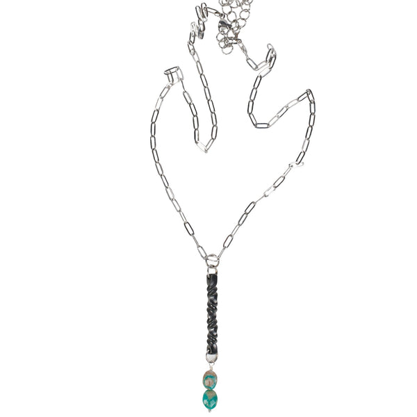 Iron Turquoise Blossom Necklace – Steel Toe Studios