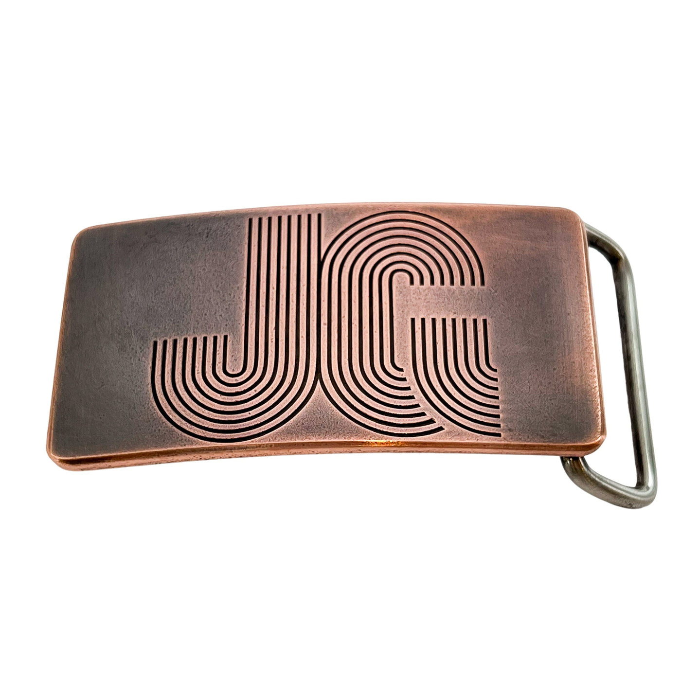 Monogram Belt Buckle | Solid Bronze or Copper, 7th-8th Anniversary ...