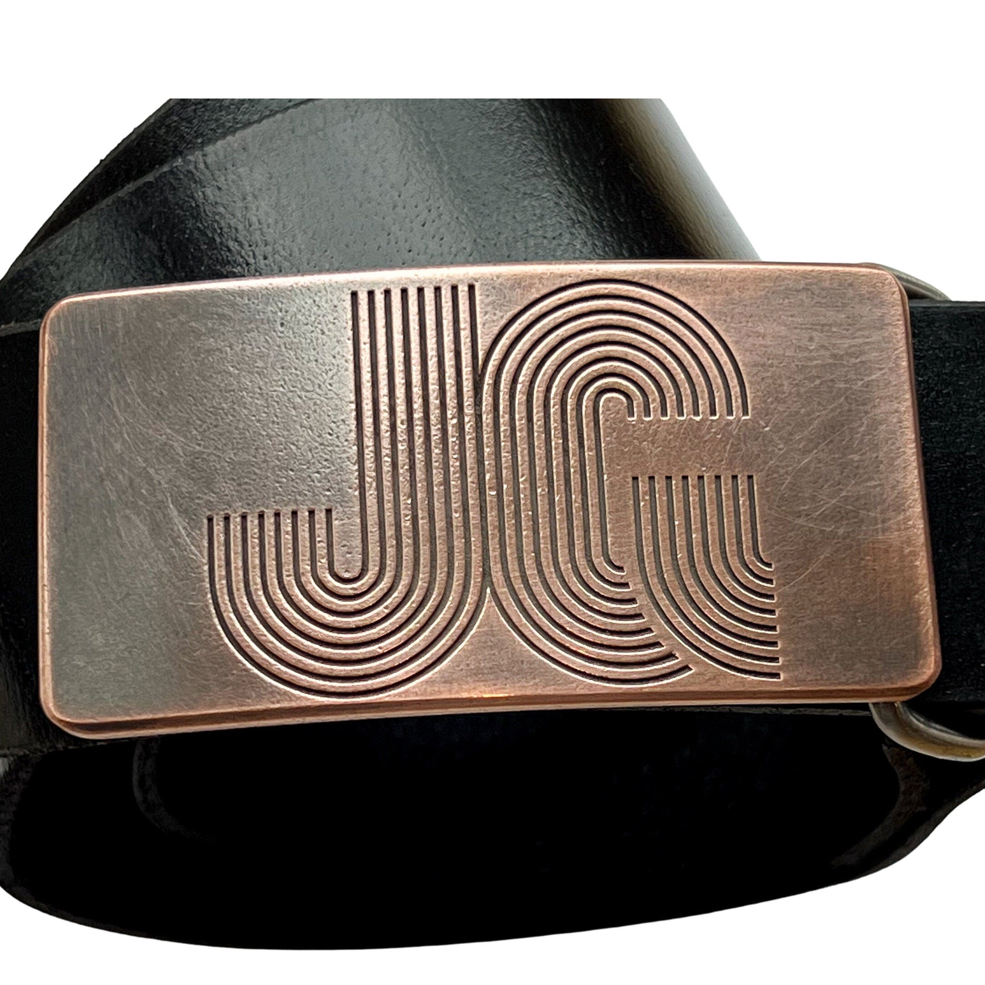 Monogram Belt Buckle | Solid Bronze or Copper, 7th-8th Anniversary ...
