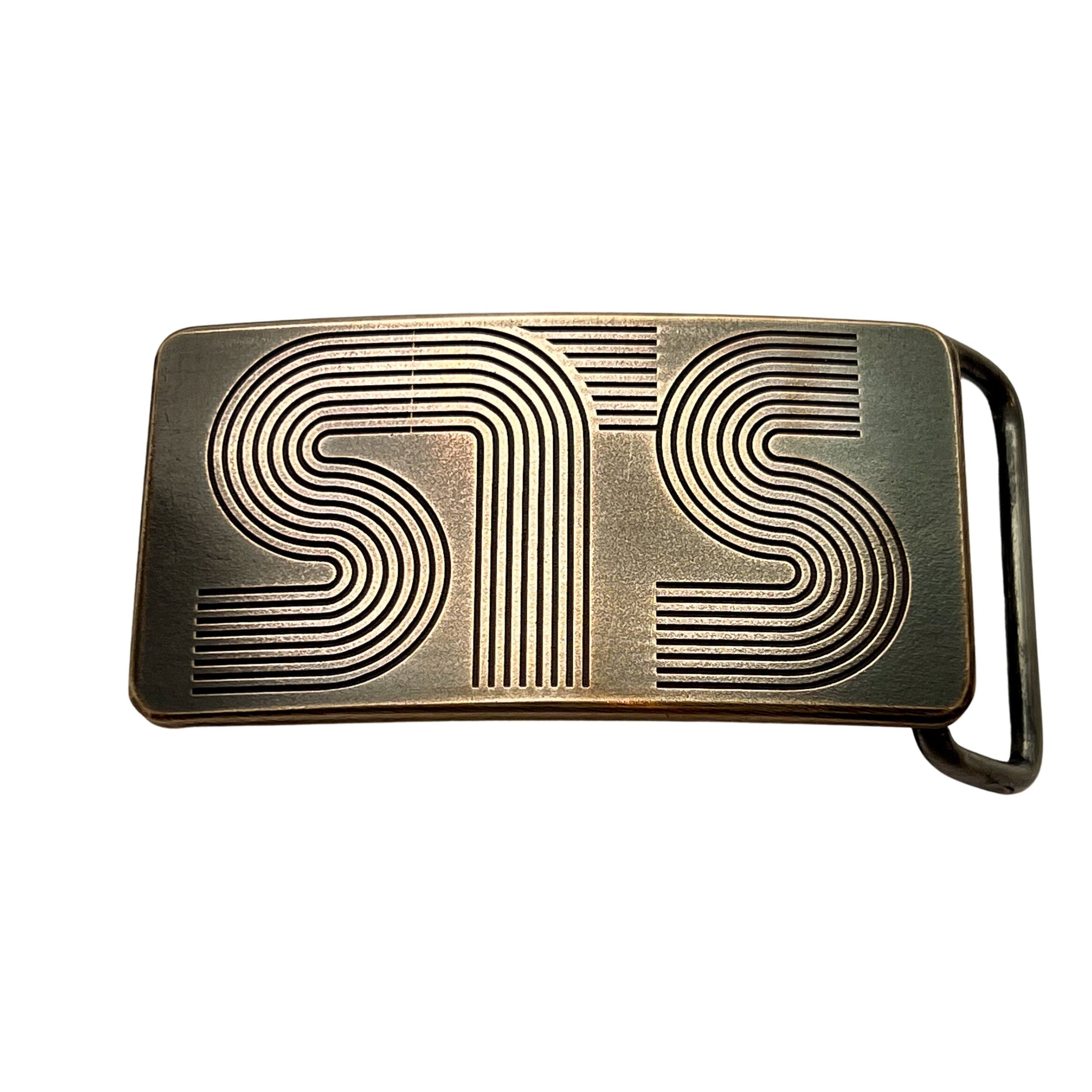 Monogram Belt Buckle | Solid Bronze or Copper, 7th-8th Anniversary ...